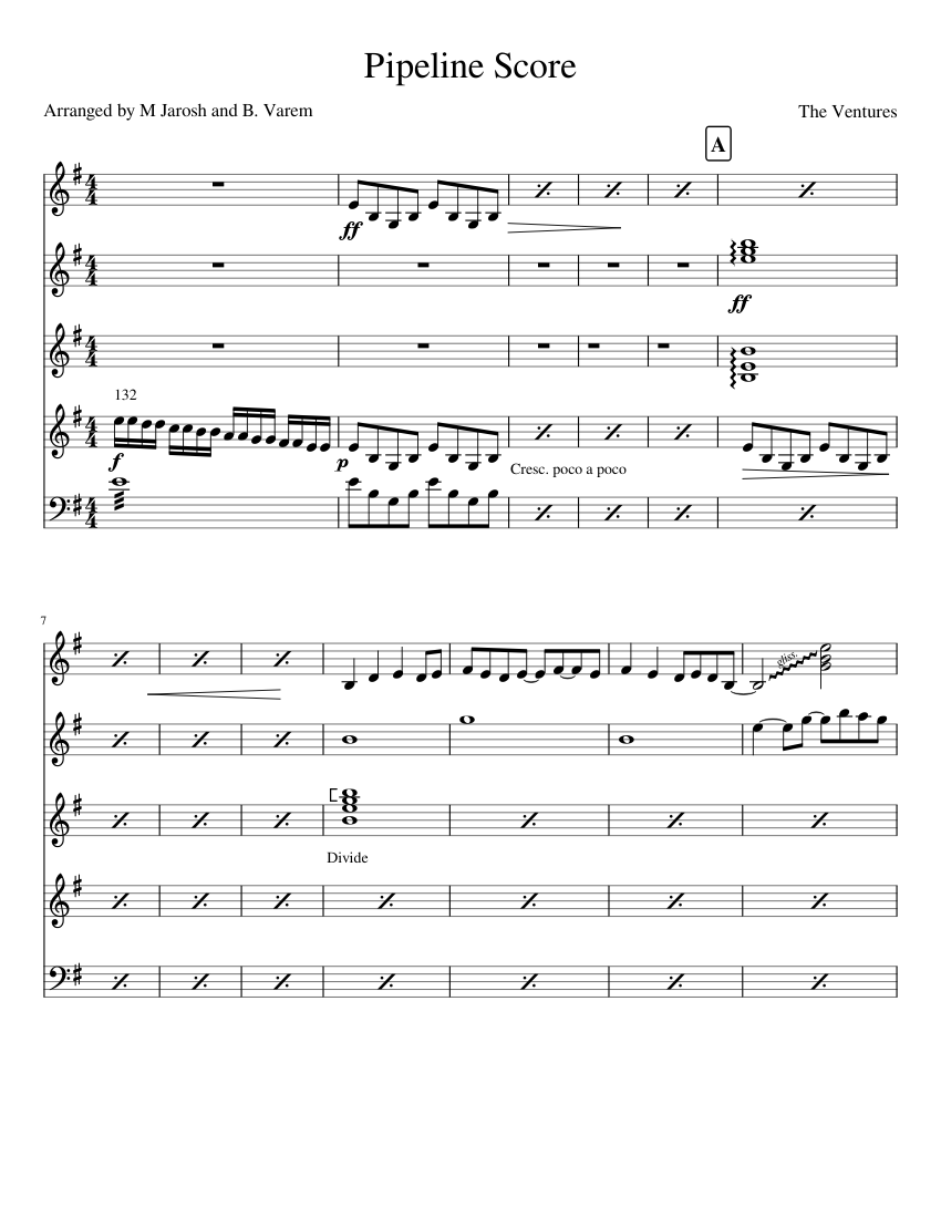 Pipeline Score Sheet music for Accordion | Download free in PDF or MIDI ...