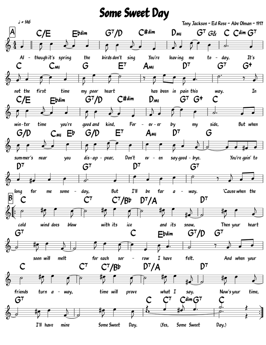 Someday Sweetheart Sheet music | Musescore.com