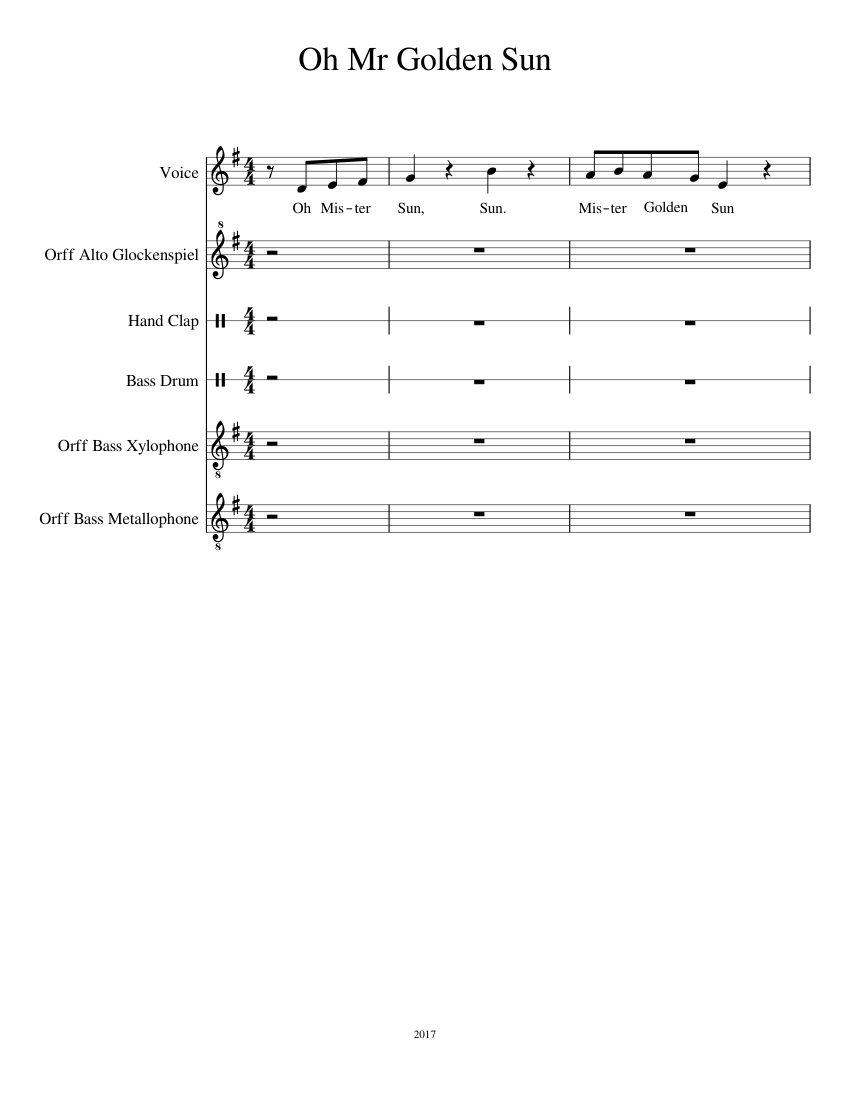 Mr Golden Sun Chords