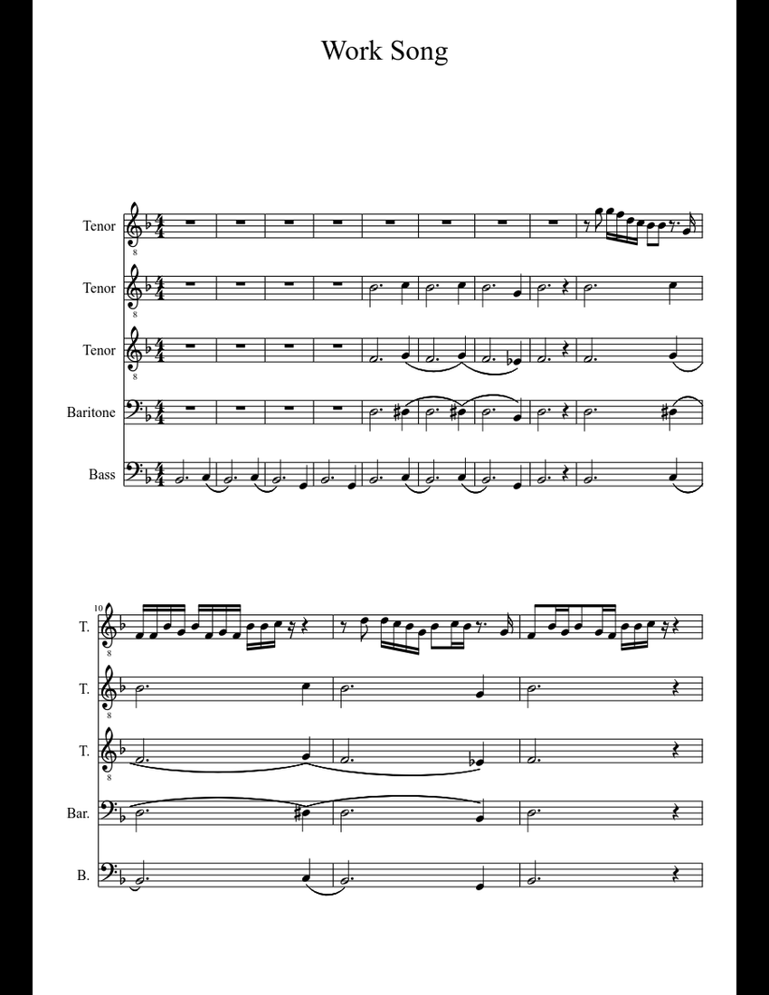 Work Song by Hozier sheet music for Voice download free in PDF or MIDI