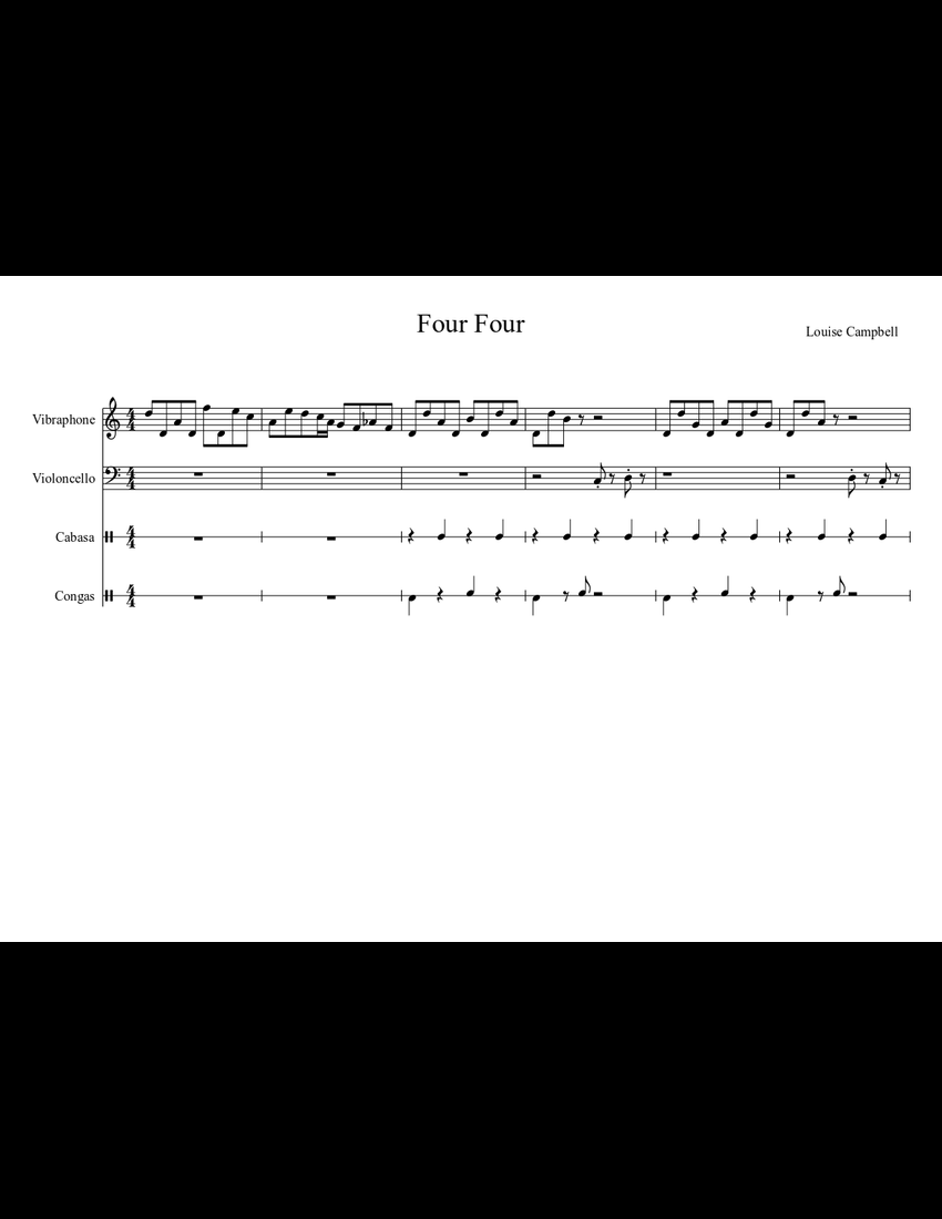 Four Four sheet music download free in PDF or MIDI