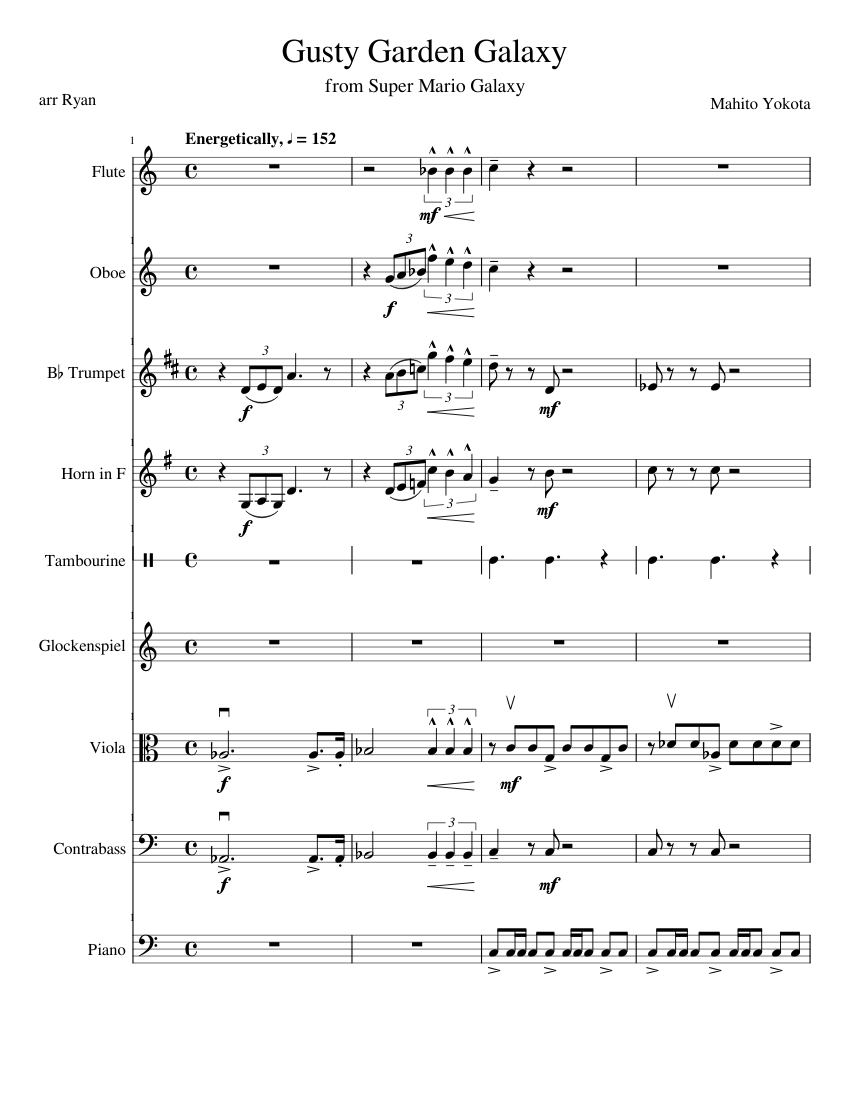 Gusty Garden Galaxy Sheet music for Piano, Trumpet (In B Flat), Flute ...