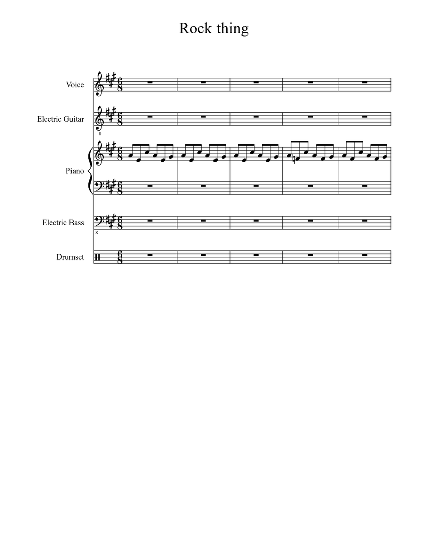 Rock Ballad Sheet music for Piano, Voice (Other) (Piano-Voice ...