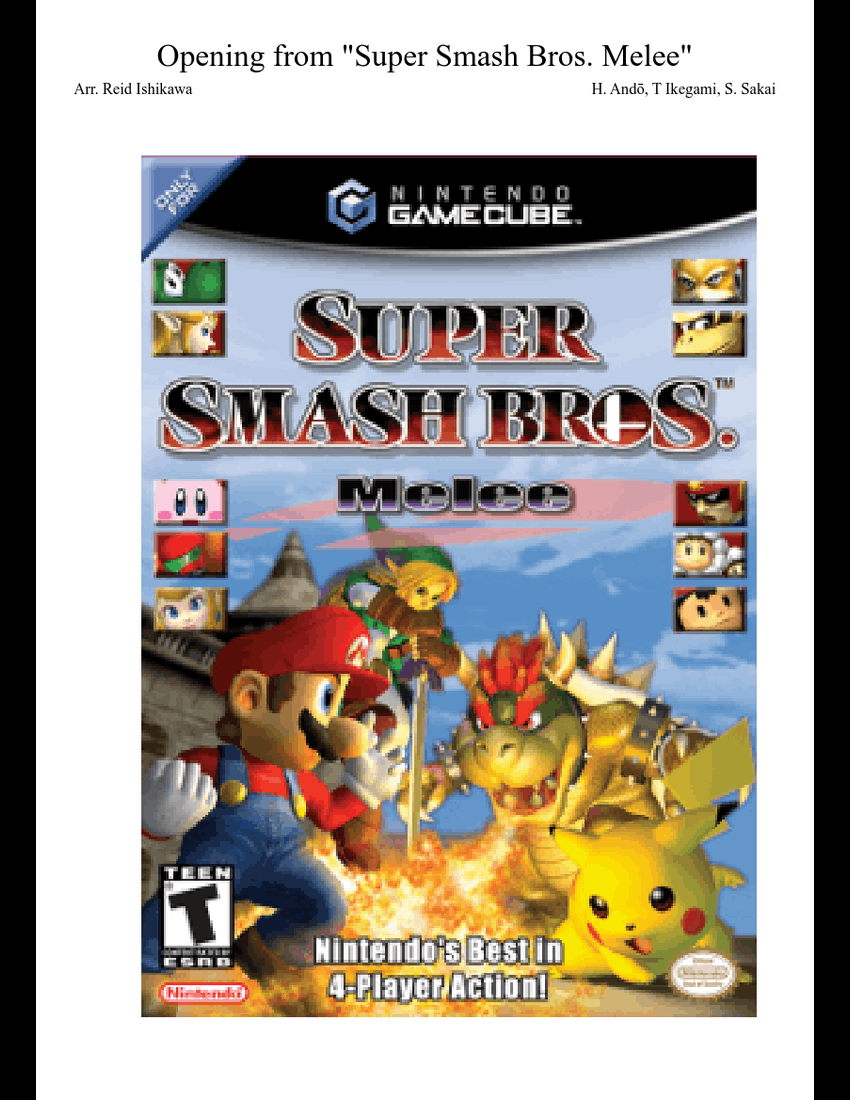 Opening from "Super Smash Bros. Melee" sheet music download free in PDF ...