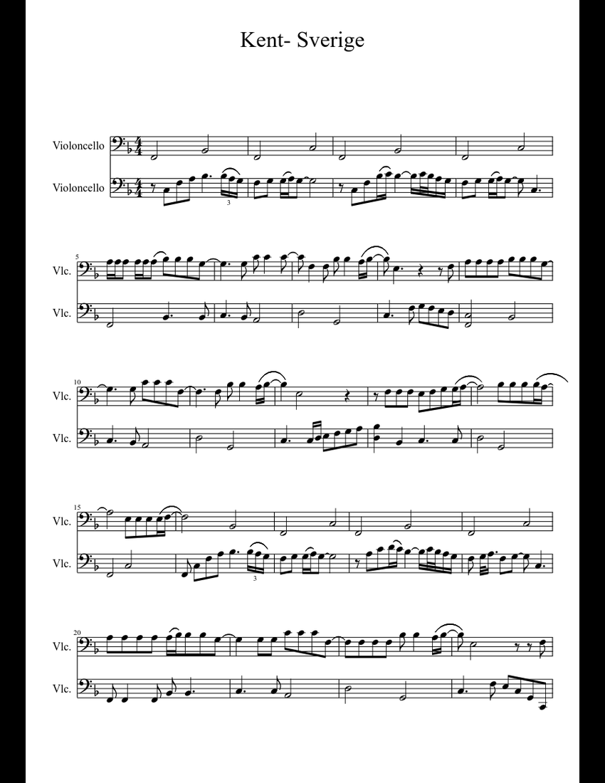 Kent- Sverige sheet music download free in PDF or MIDI