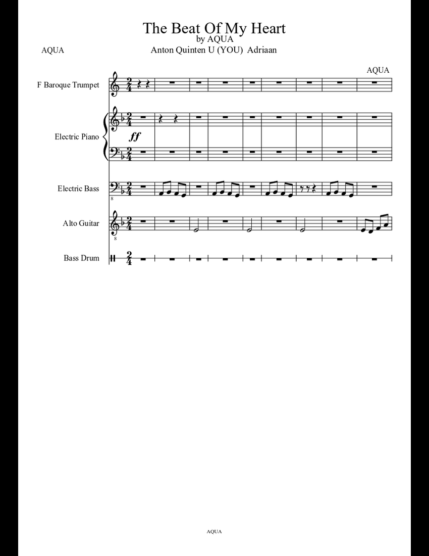 The Beat Of My Heart sheet music download free in PDF or MIDI