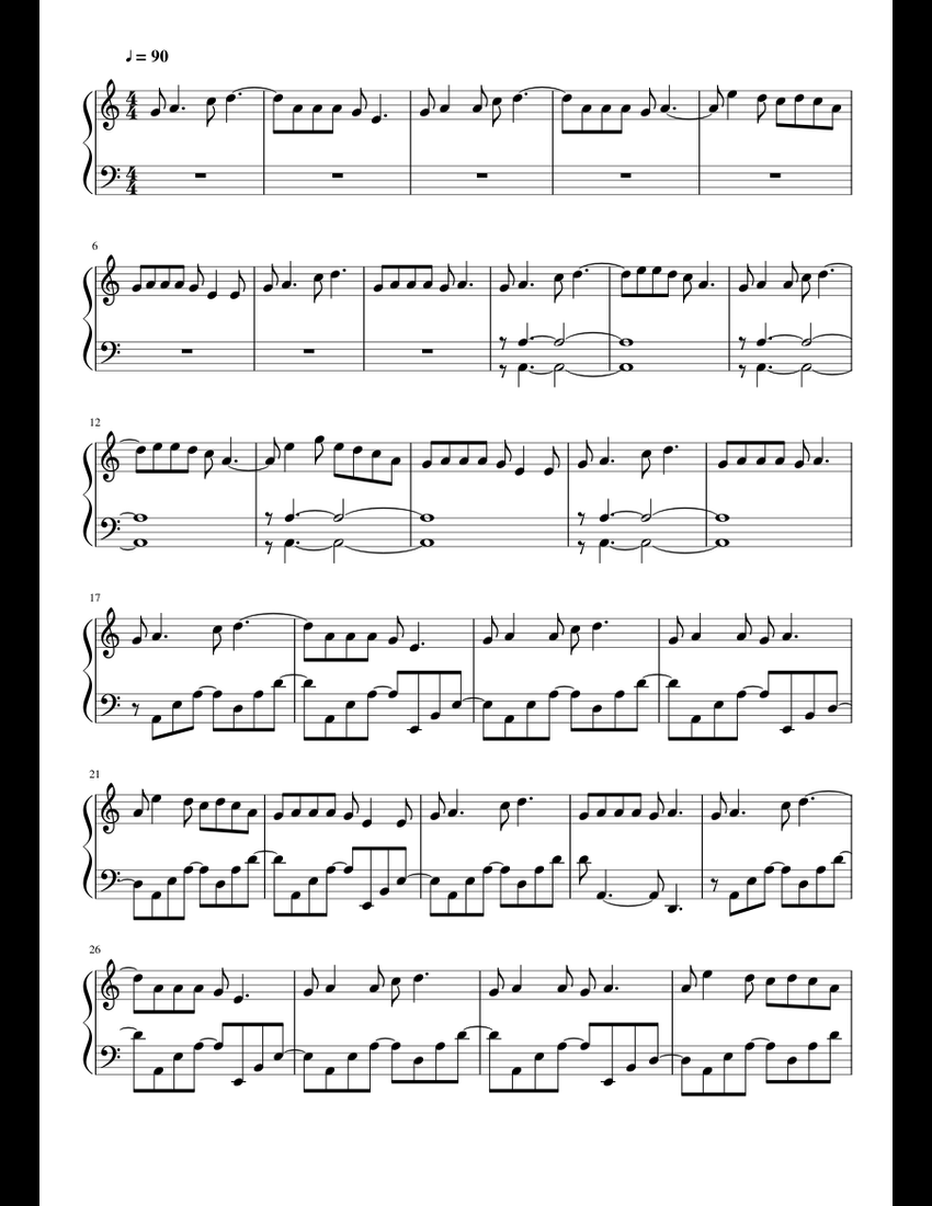 hanging tree sheet music for Piano download free in PDF or MIDI