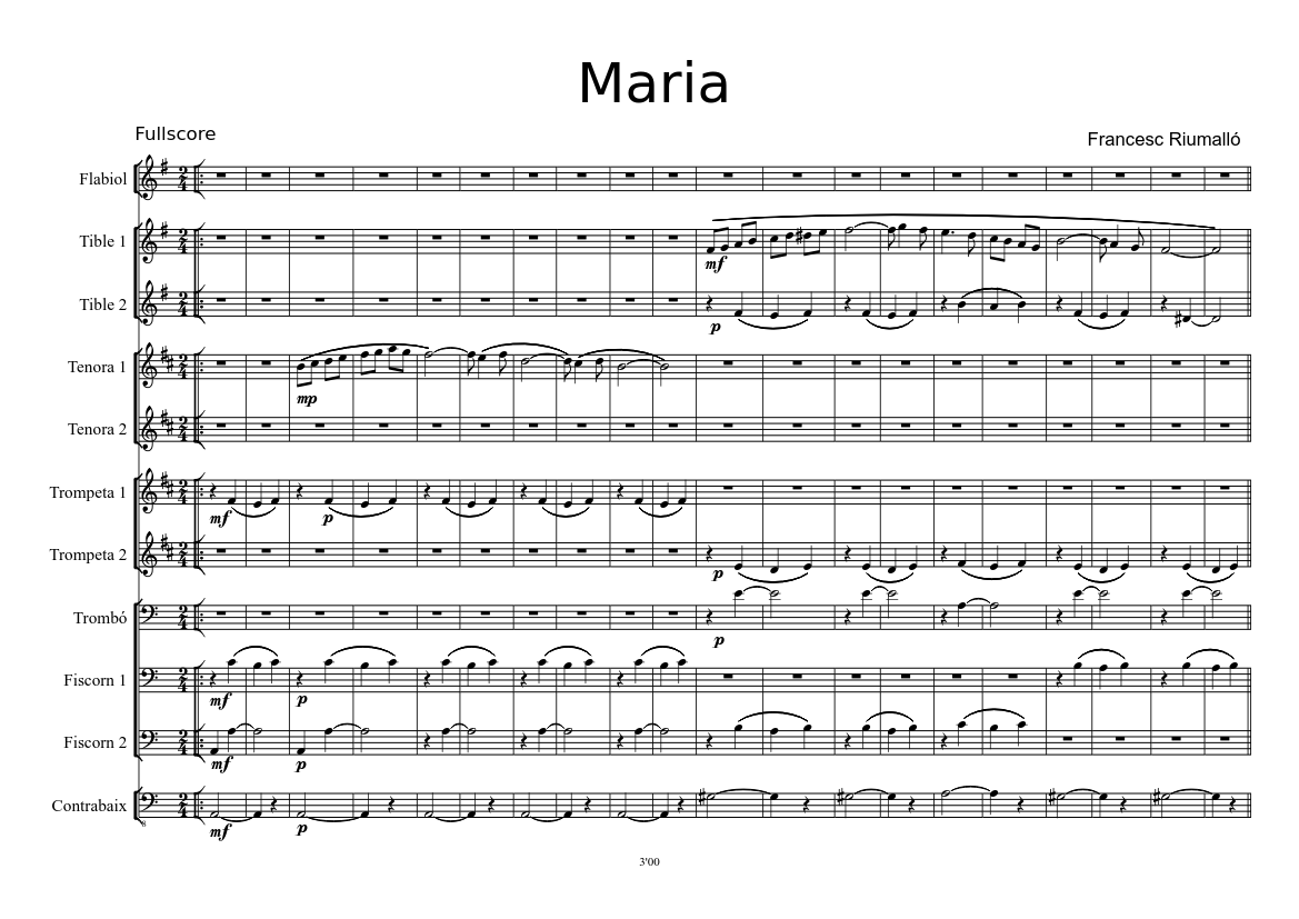 Maria sheet music download free in PDF or MIDI
