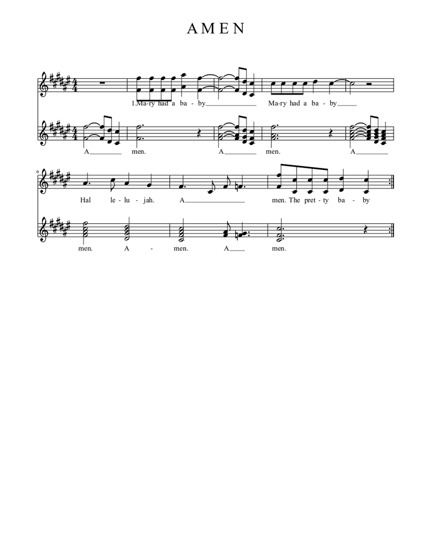 AMEN Sheet music | Musescore.com