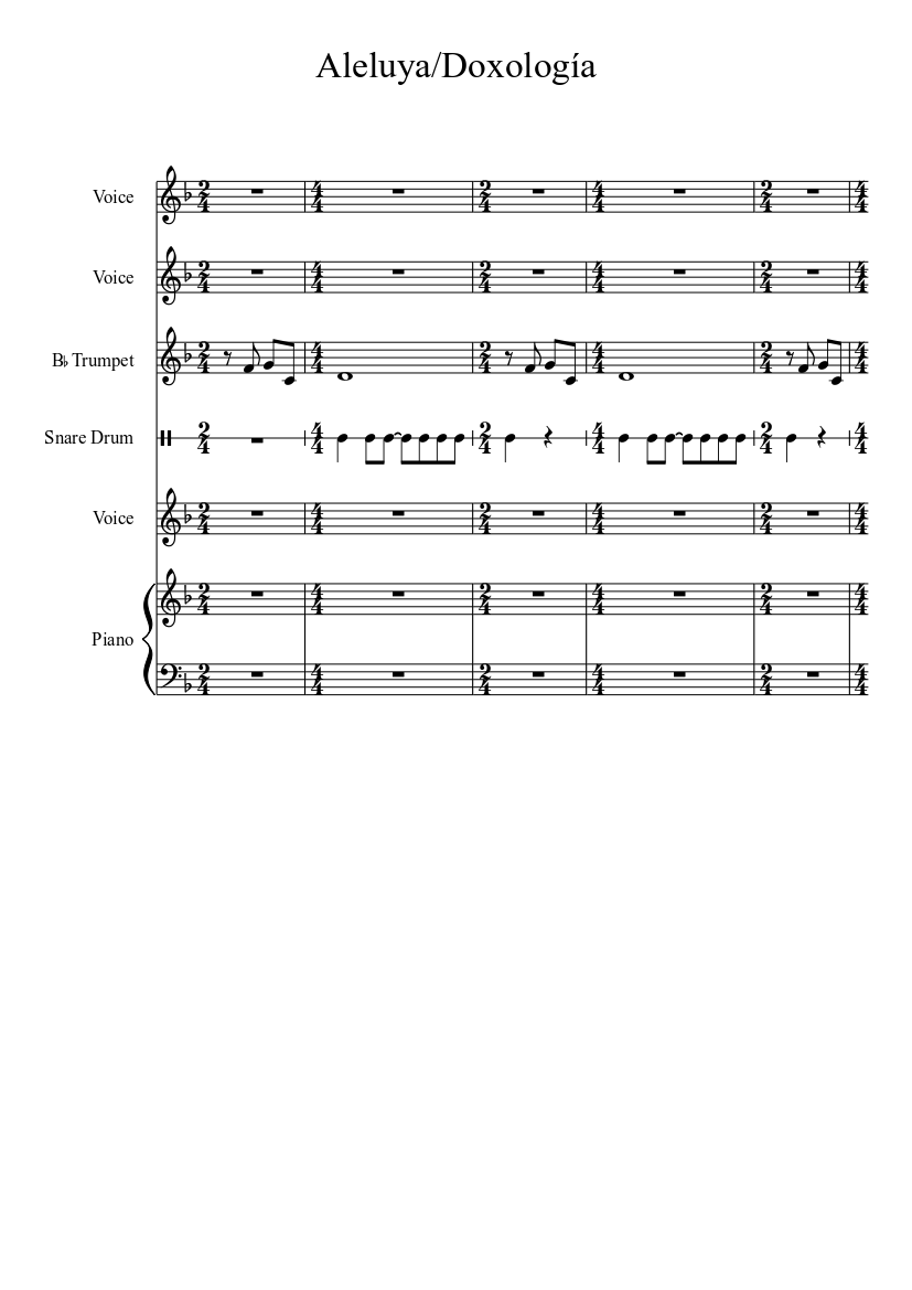 Aleluya sheet music download free in PDF or MIDI