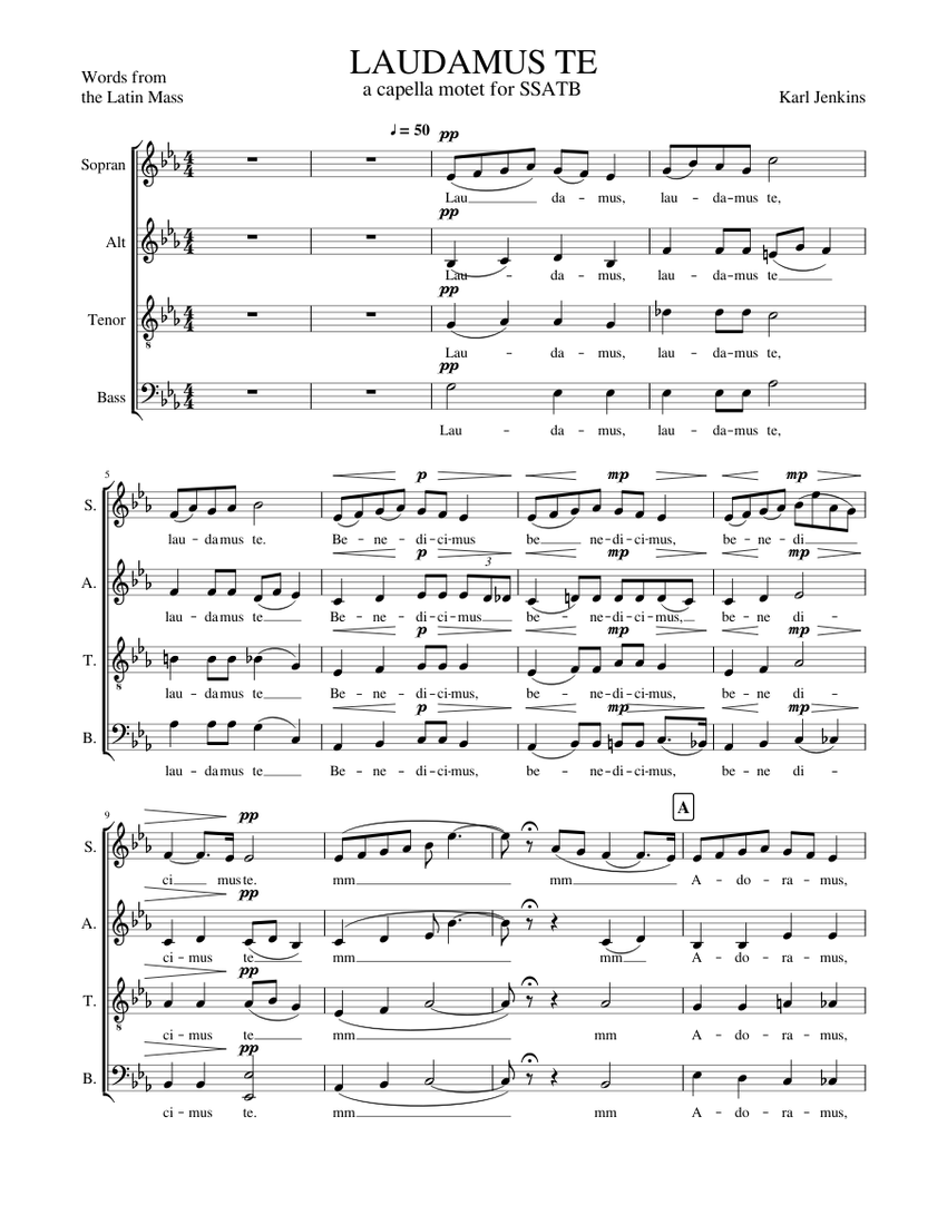 Laudamus Te Sheet music for Piano | Download free in PDF or MIDI ...