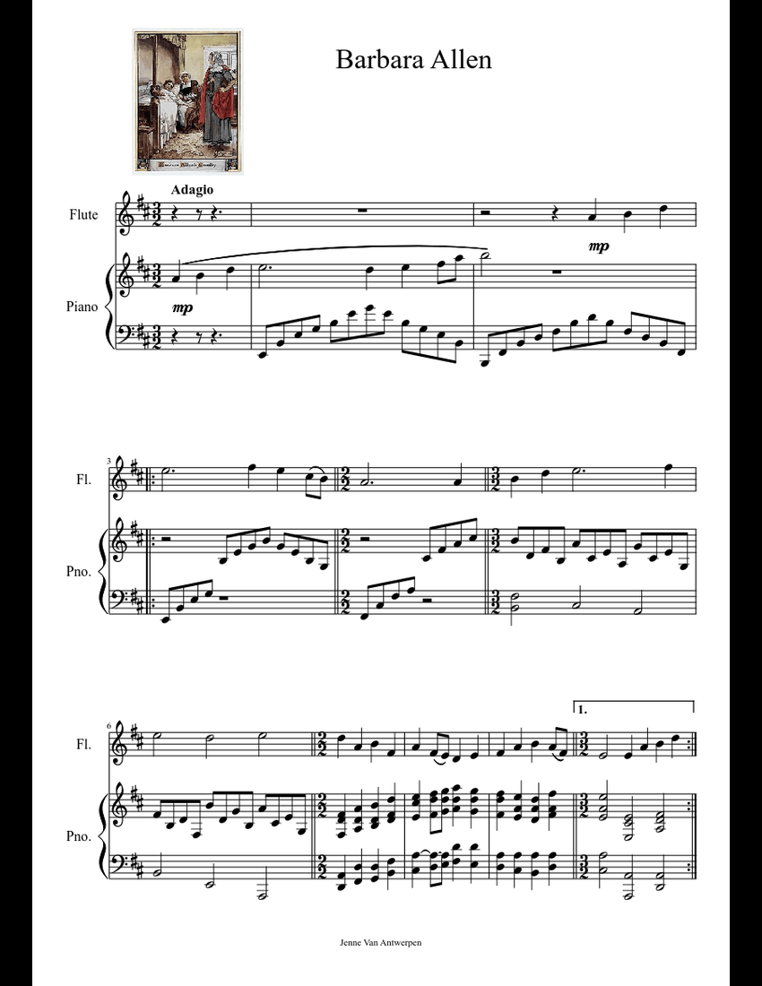 Barbara Allen sheet music download free in PDF or MIDI