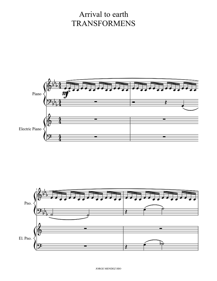 TRANSFORMERS Sheet music | Download free in PDF or MIDI | Musescore.com