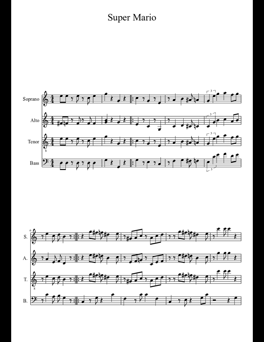 Super Mario Complete sheet music download free in PDF or MIDI