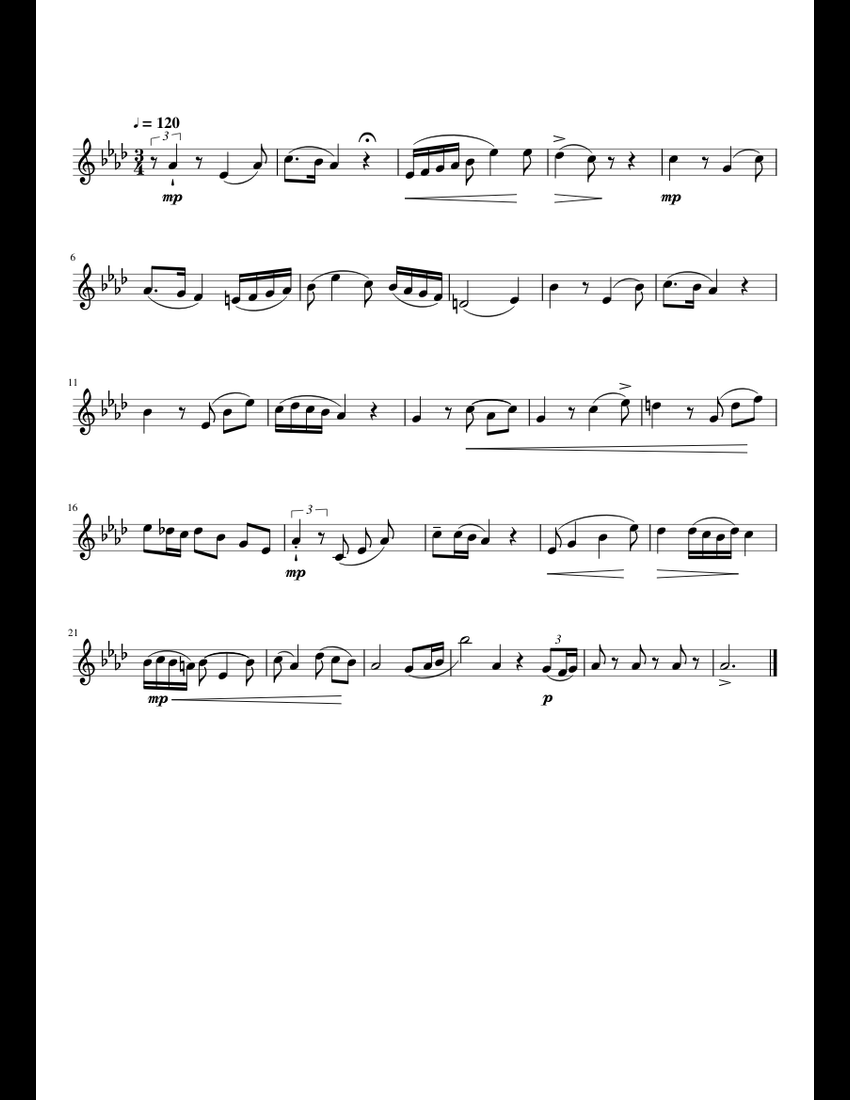 French Horn Region 31 Middle School Lyrical Etude sheet music for Voice ...