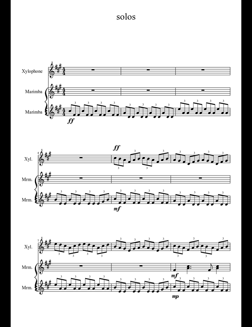 solos 2 sheet music download free in PDF or MIDI
