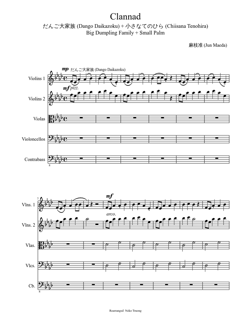 Clannad Sheet music | Download free in PDF or MIDI | Musescore.com