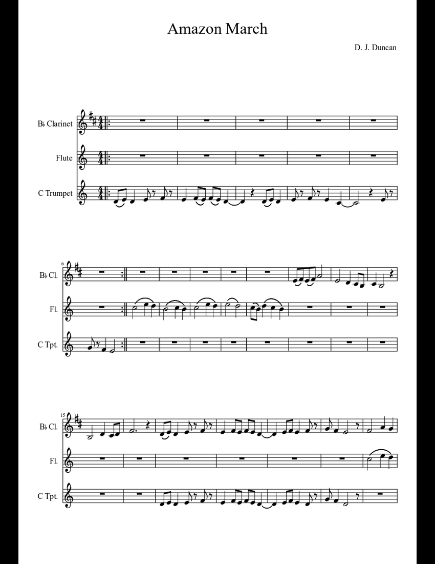 Amazon March sheet music download free in PDF or MIDI