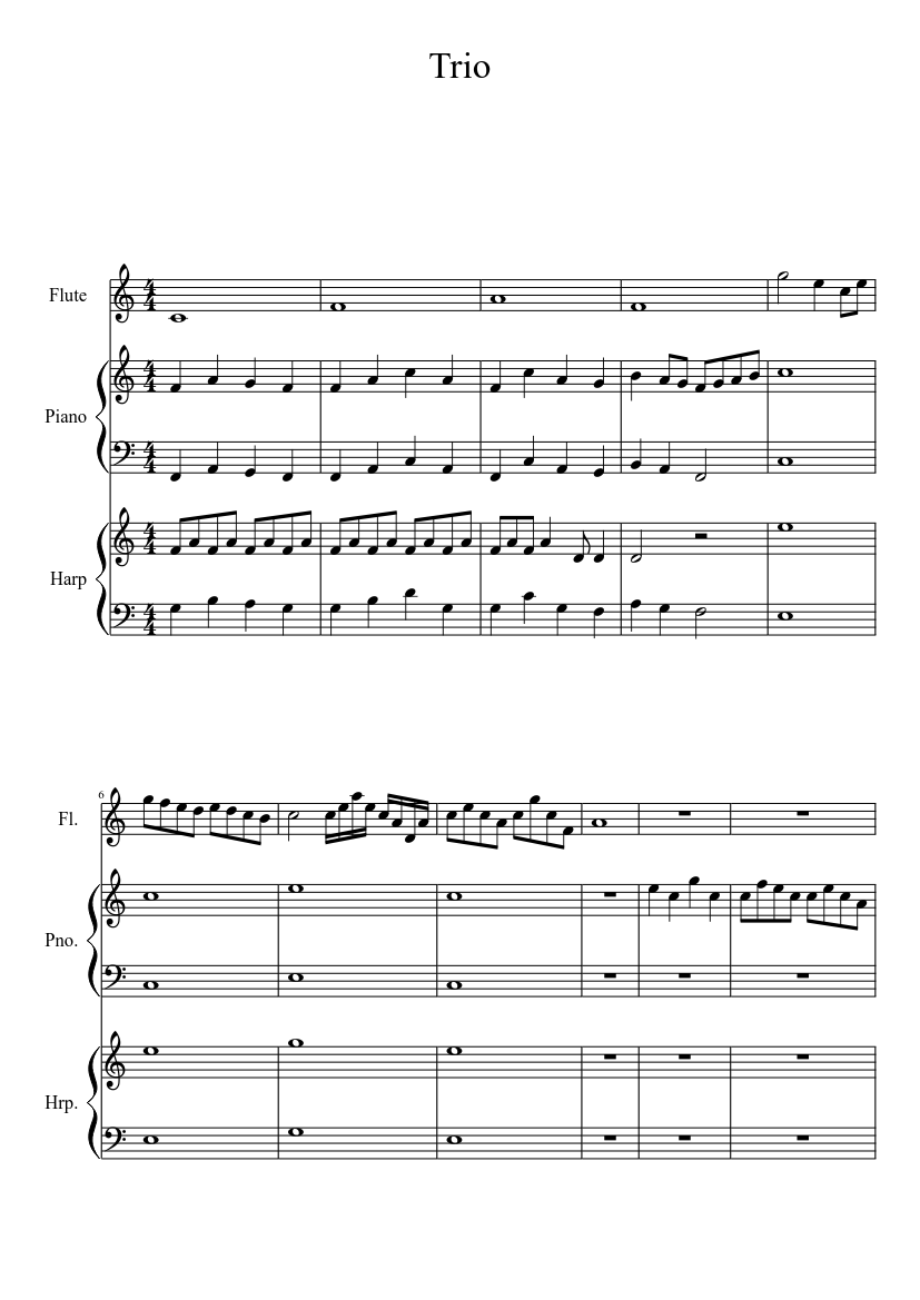 Trio sheet music download free in PDF or MIDI