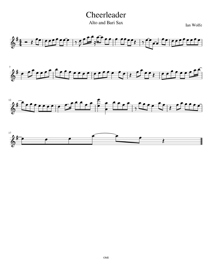 Cheerleader Sheet music for Piano (Solo) | Musescore.com