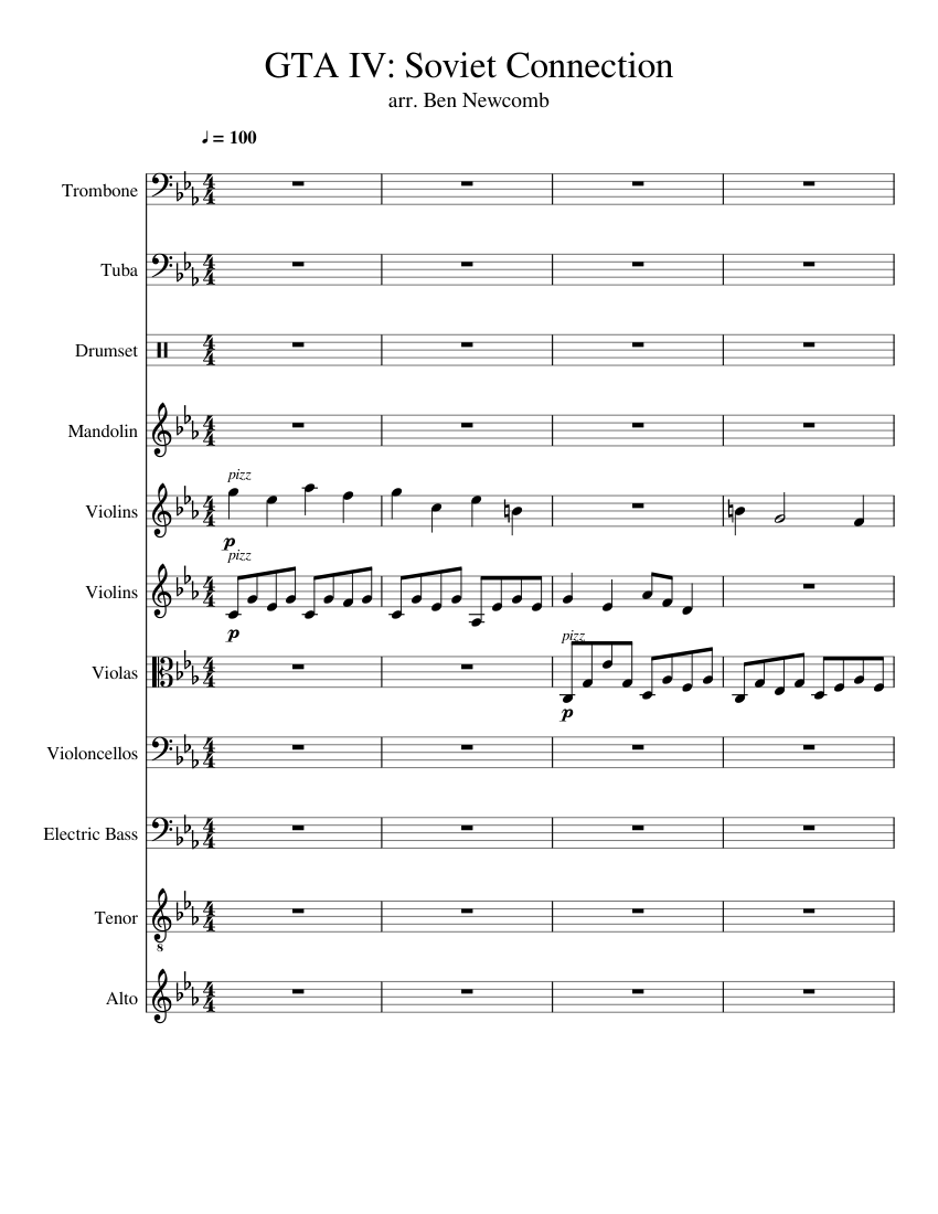 GTA IV Soviet Connection Sheet music for Trombone, Drum Group, Strings Group, Tuba & more ...