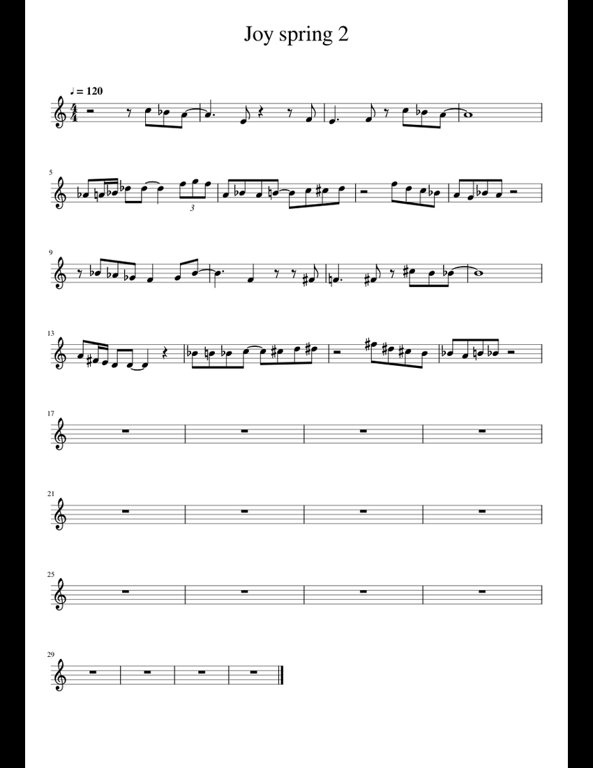 joy spring 2 sheet music for Piano download free in PDF or MIDI