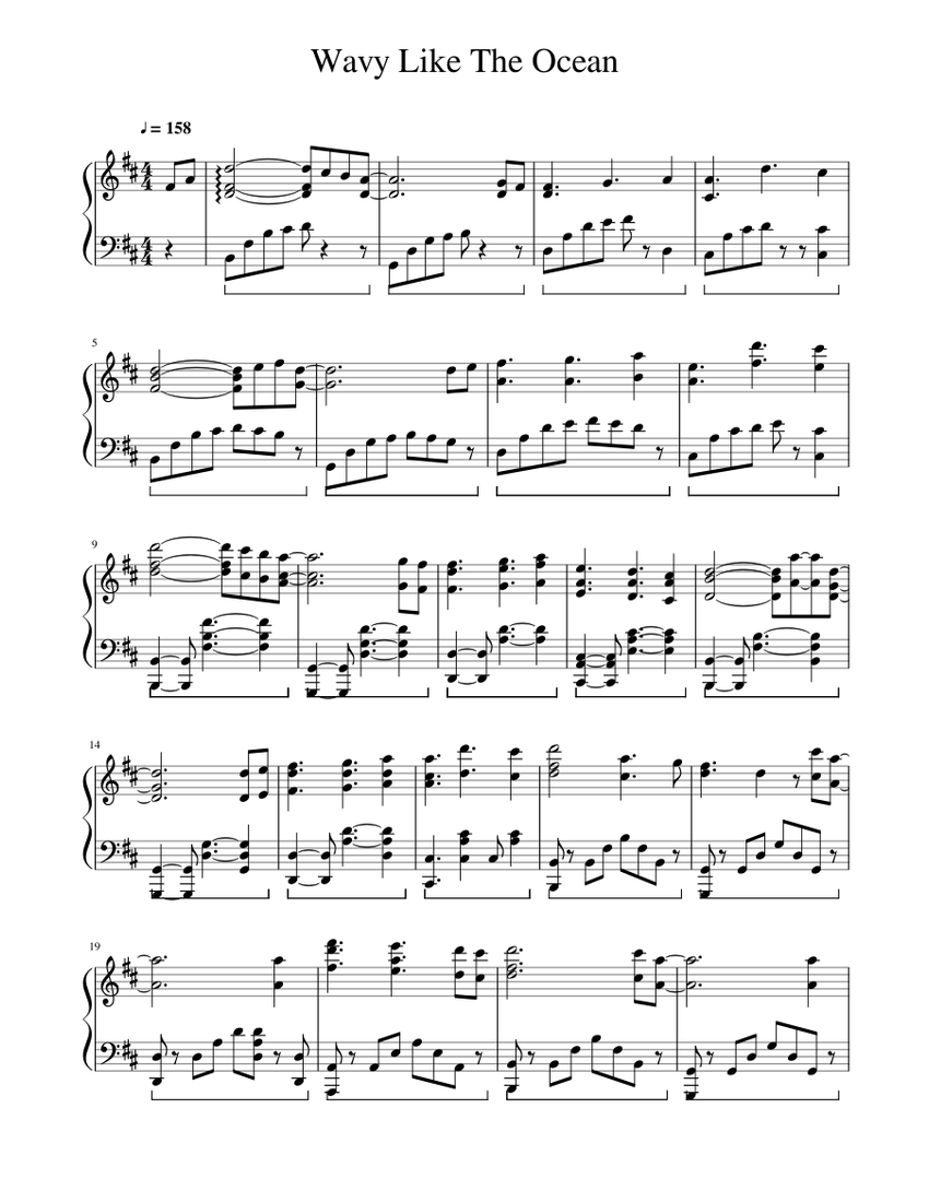 Wavy Like The Ocean Sheet music for Piano | Download free in PDF or ...