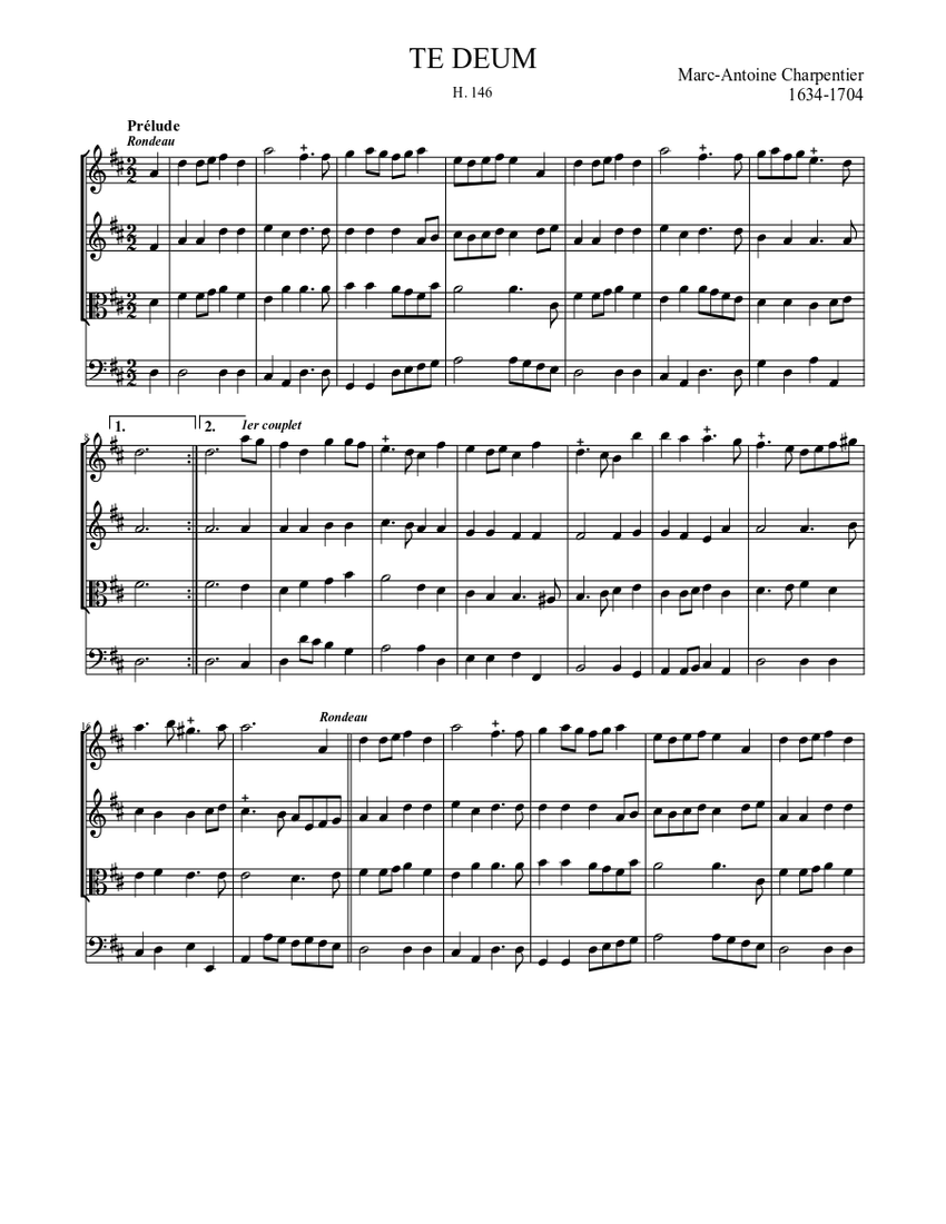 TE DEUM Sheet music | Download free in PDF or MIDI | Musescore.com