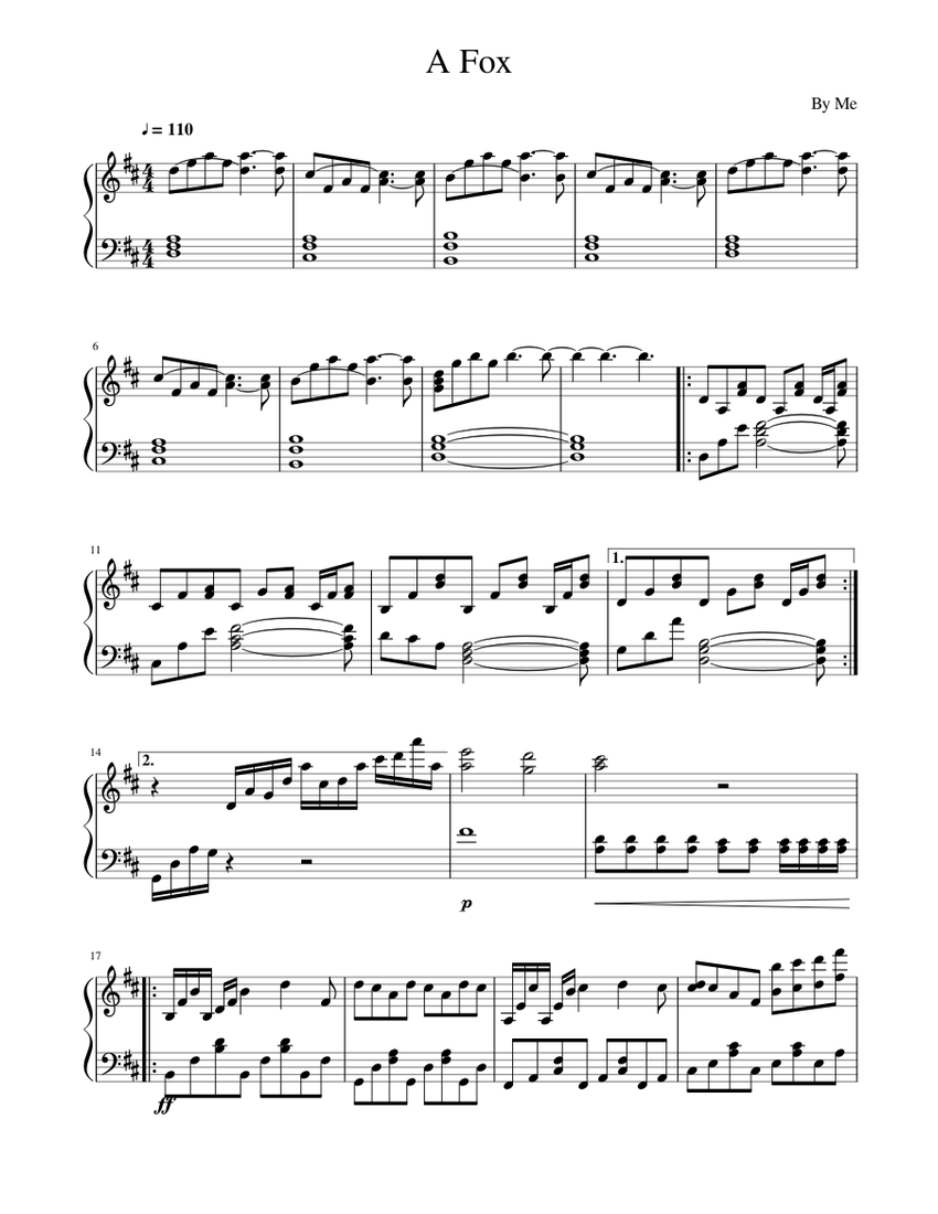 A Wolf Sheet music for Piano (Solo) | Musescore.com