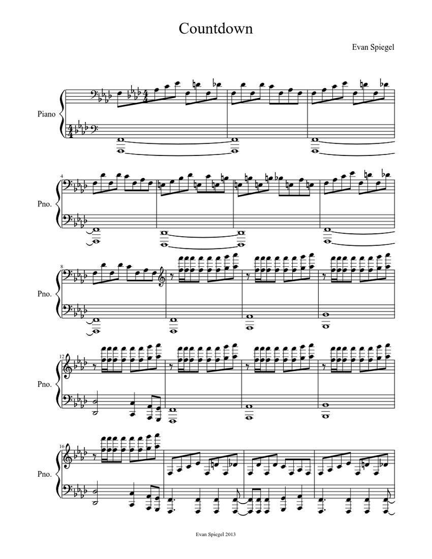 Countdown Sheet music | Download free in PDF or MIDI | Musescore.com
