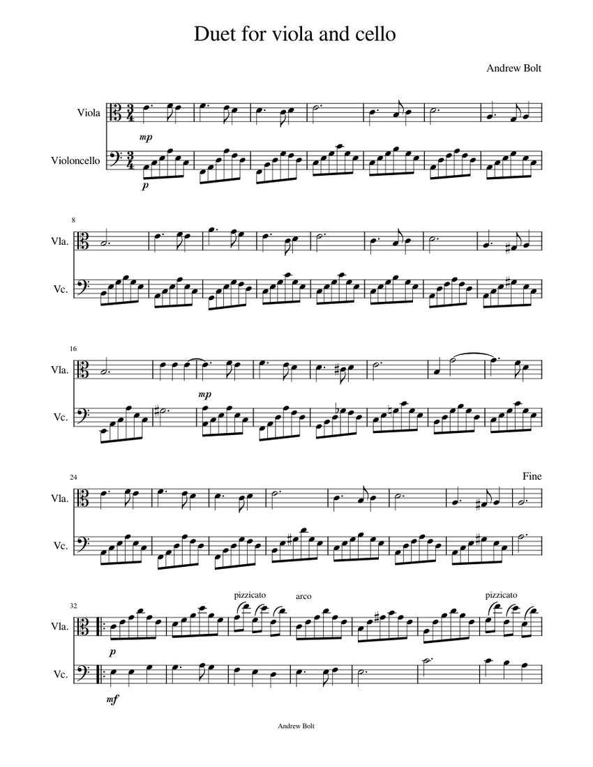 Duet For Viola And Cello Sheet Music For Viola Cello Download Free In Duet For Viola And Cello Sheet Music For Viola Cello Download Free In