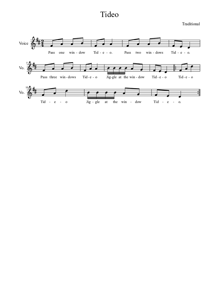 Tideo Sheet music | Download free in PDF or MIDI | Musescore.com