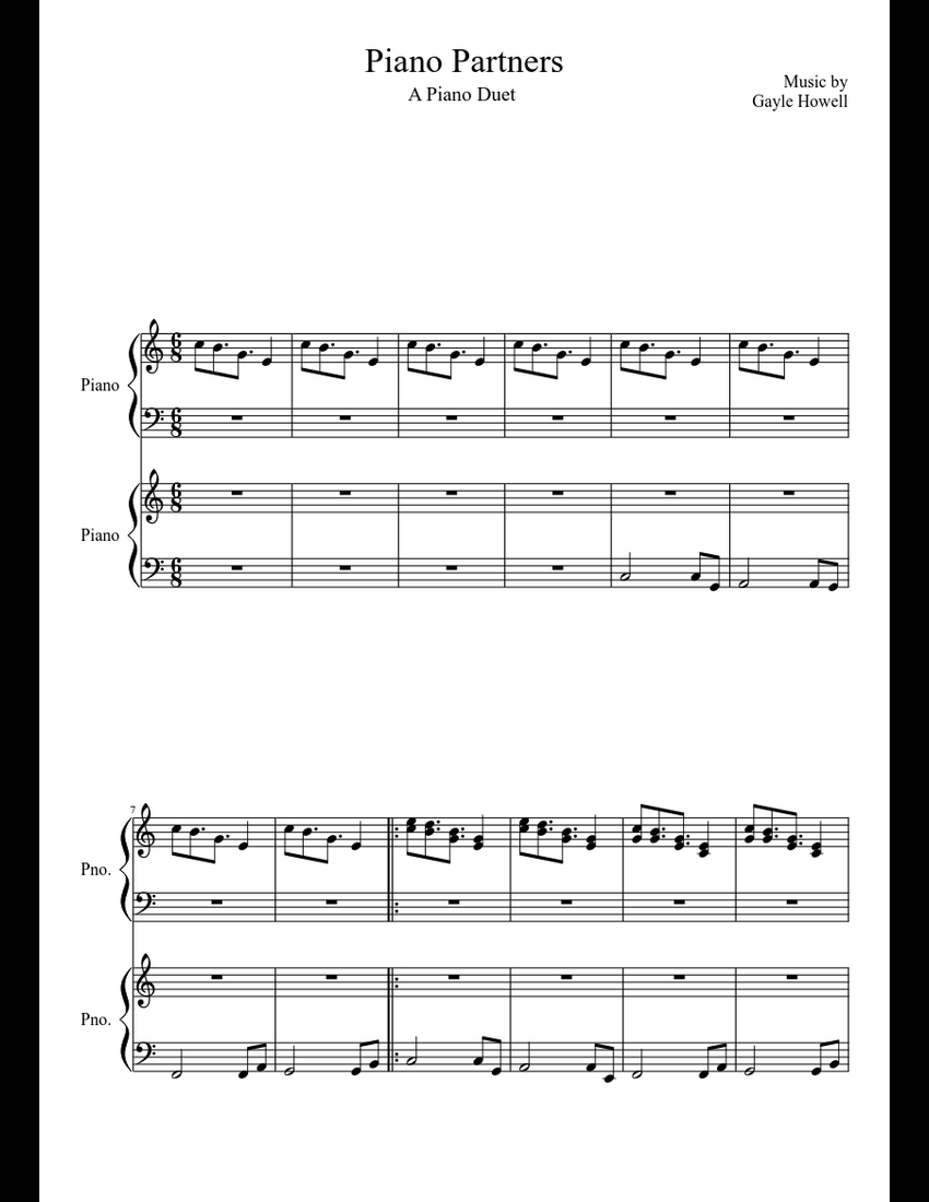 Piano Partners sheet music download free in PDF or MIDI