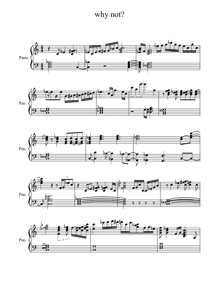 Why Not? Sheet music for Piano (Solo) | Musescore.com