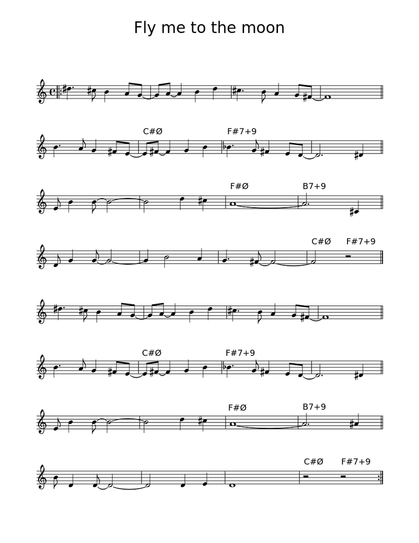 Fly me to the moon Sheet music | Musescore.com