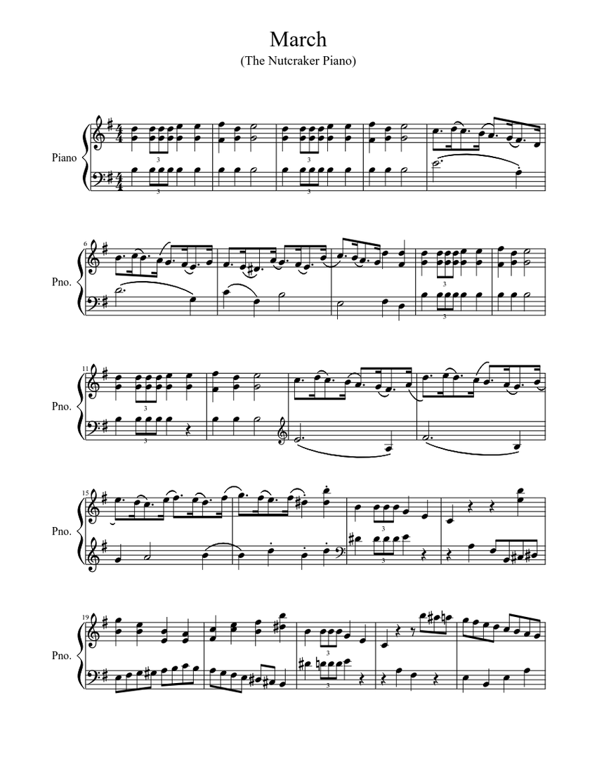 March Sheet music for Piano (Solo) | Musescore.com