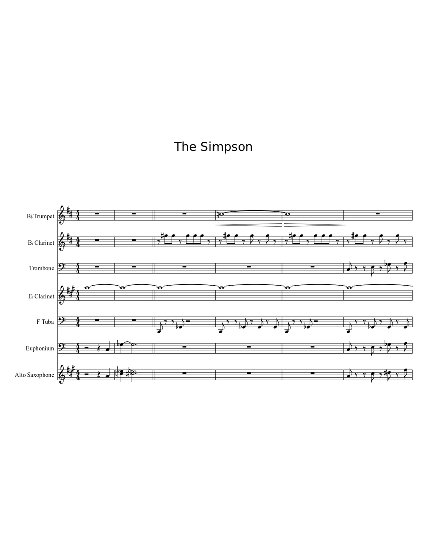 The Simpson Concert Band Sheet music | Download free in PDF or MIDI ...