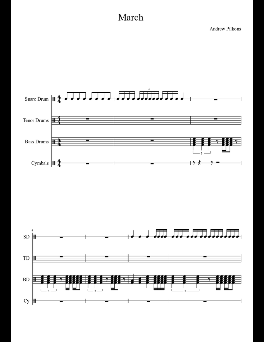 March Cadence sheet music download free in PDF or MIDI