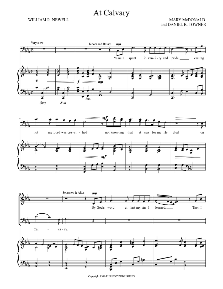At Calvary Sheet music | Download free in PDF or MIDI | Musescore.com
