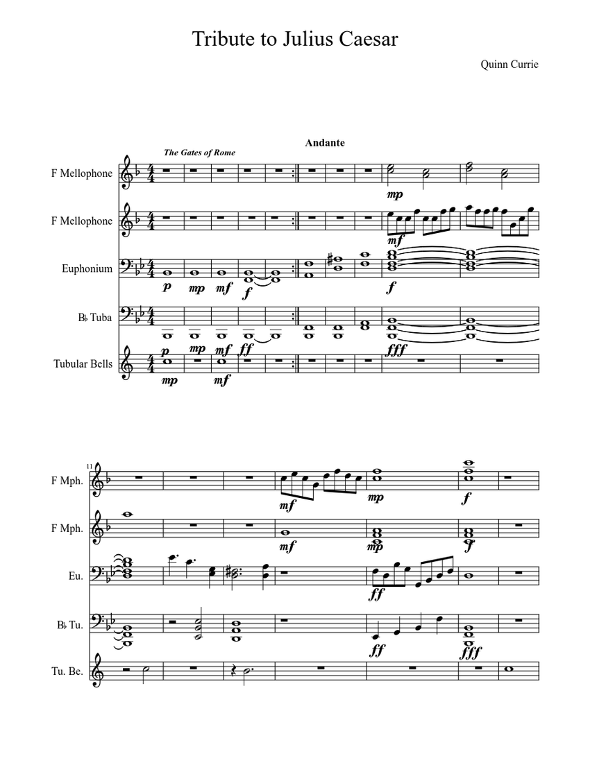 Tribute to Julius Caesar Sheet music for Tuba (Solo) | Musescore.com