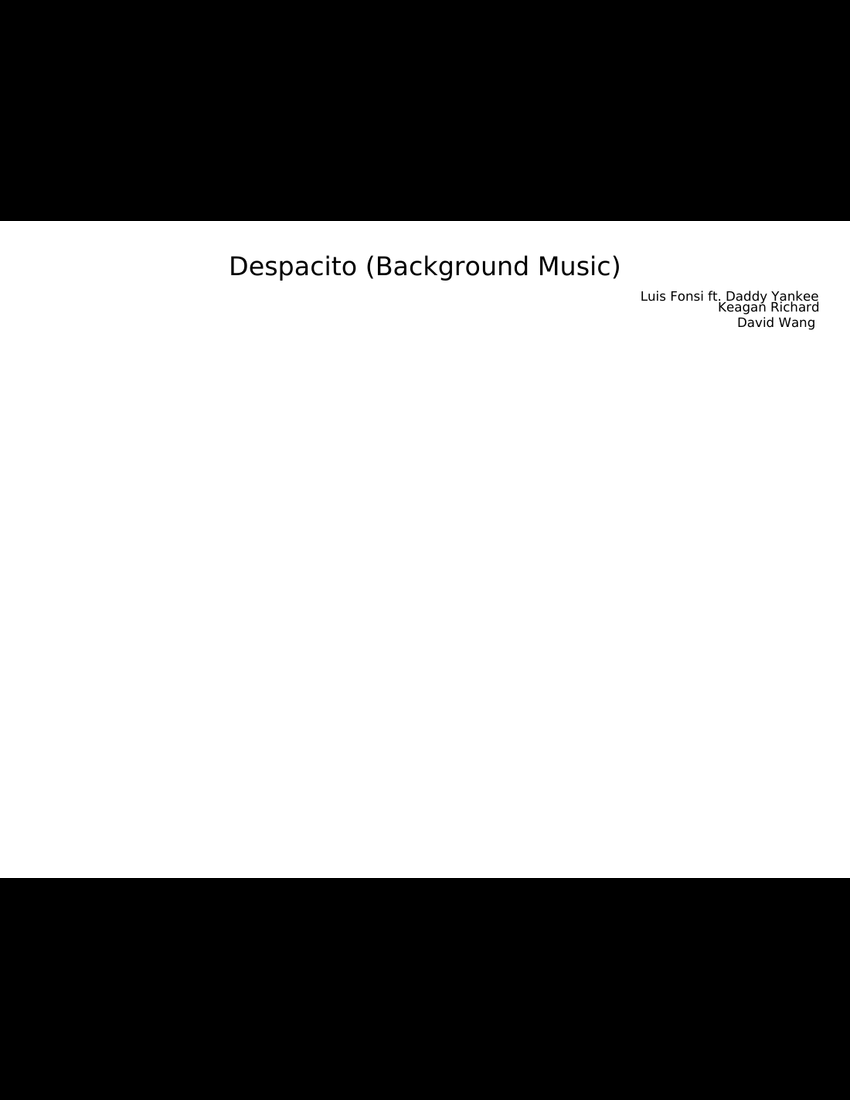Despacito (Background Music) sheet music for Flute, Clarinet, Piano ...