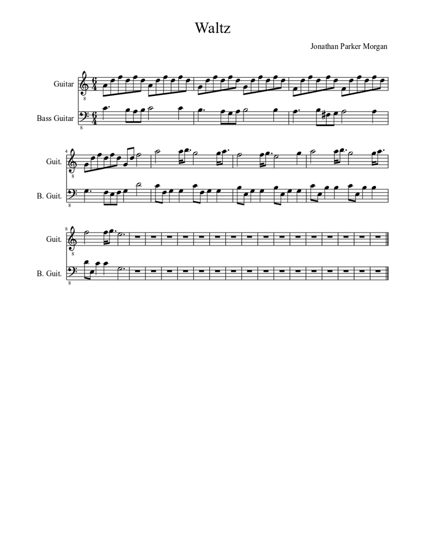 Waltz Sheet music for Guitar (Solo) | Musescore.com