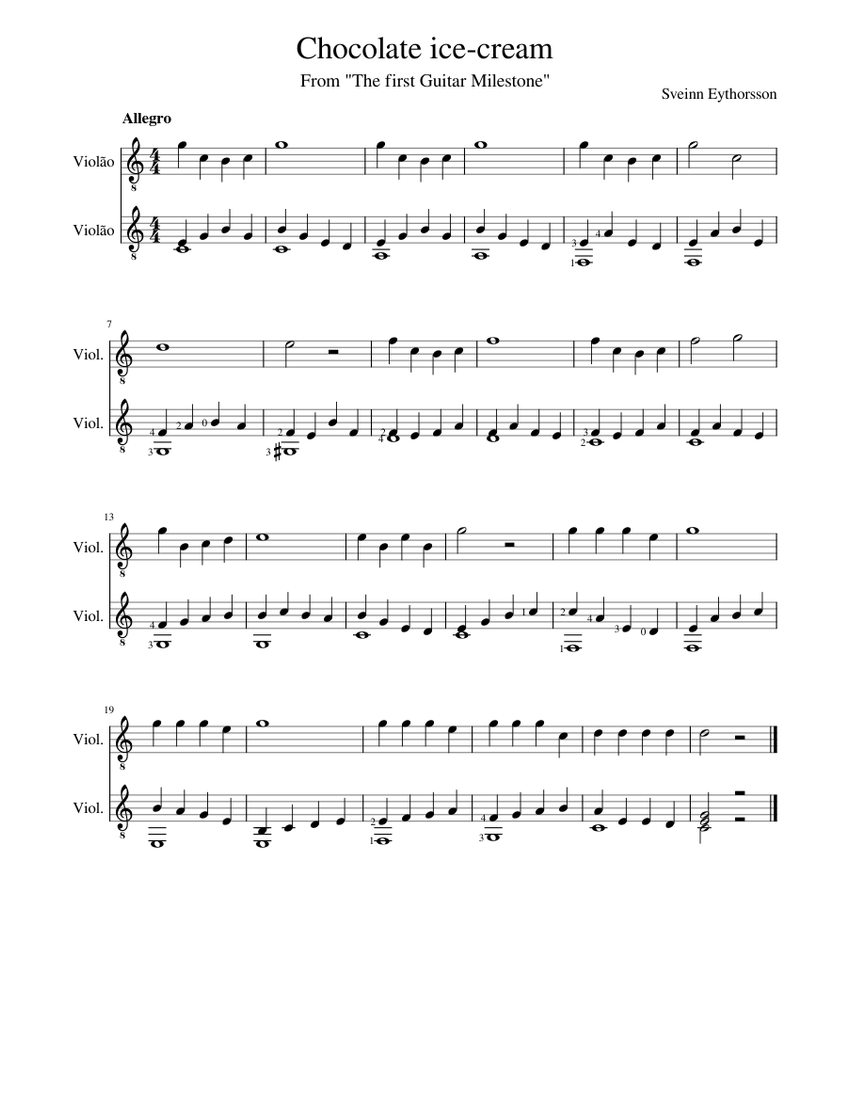 Chocolate ice cream - piano tutorial