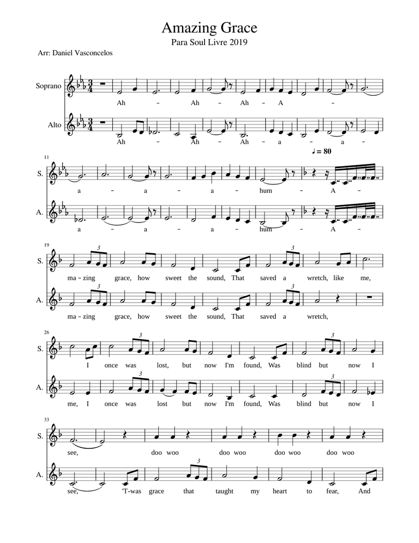 Amazing Grace Sheet music for Piano | Download free in PDF or MIDI ...