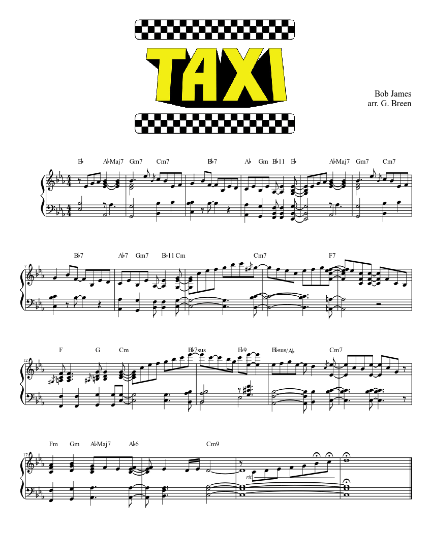 TV Theme from Taxi sheet music download free in PDF or MIDI