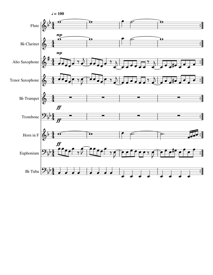 Heroes Sheet music for Flute, Clarinet, Alto Saxophone, Tenor Saxophone | Download free in PDF ...