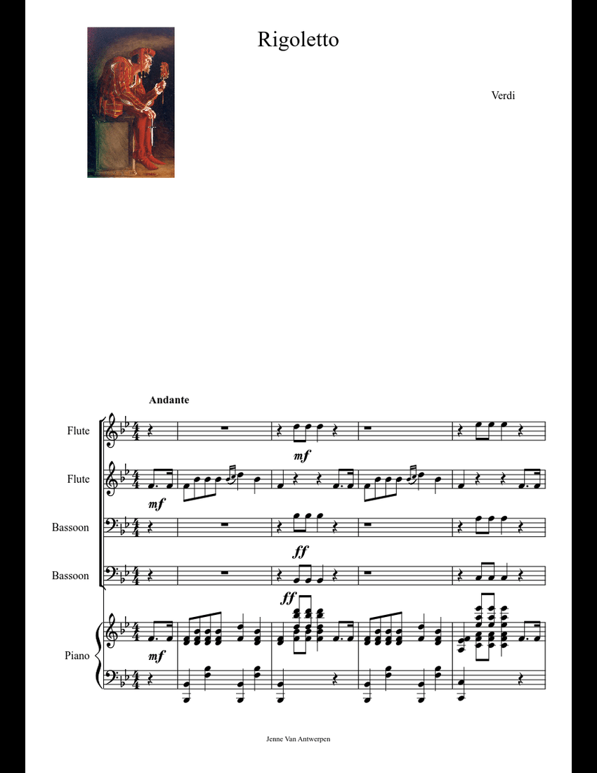 Rigoletto sheet music download free in PDF or MIDI