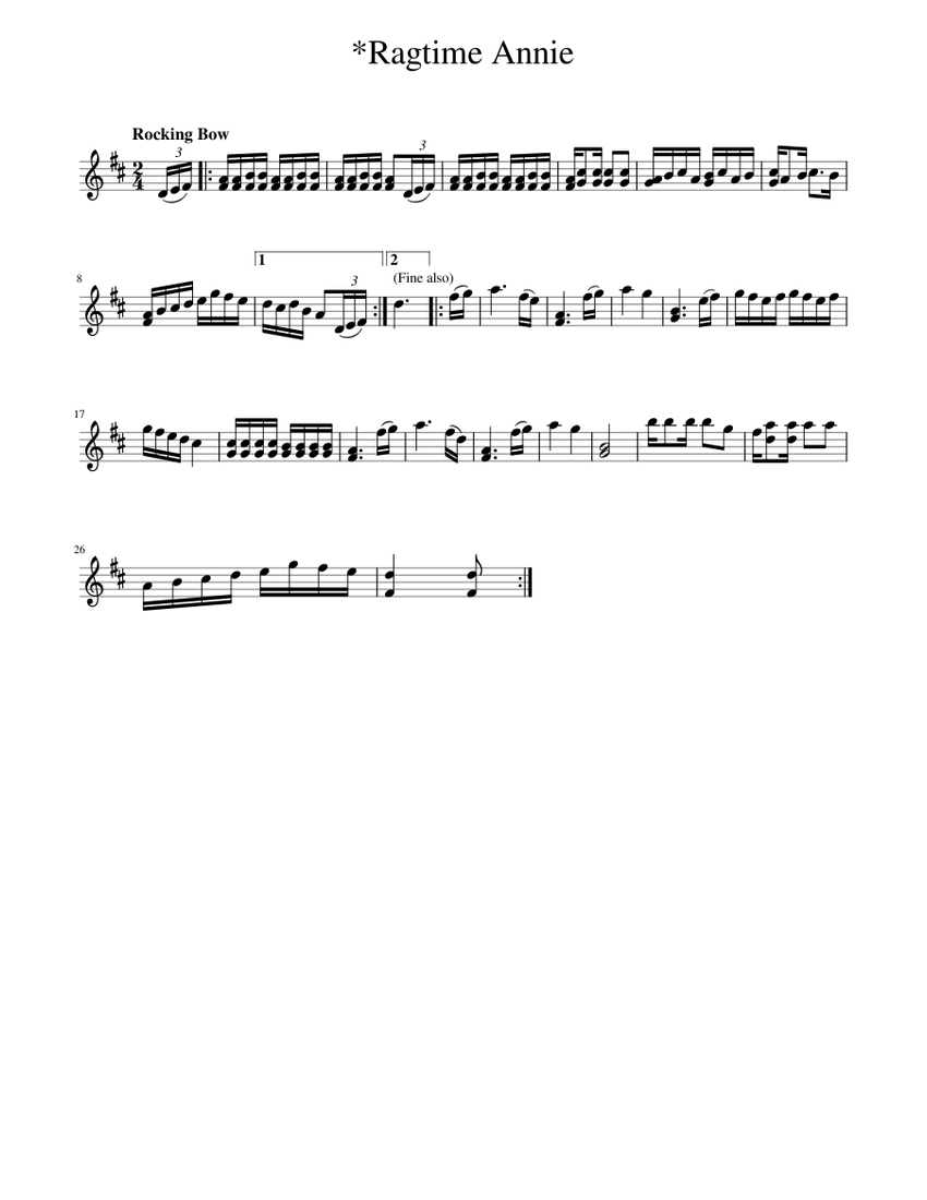 *Ragtime Annie Sheet music | Musescore.com