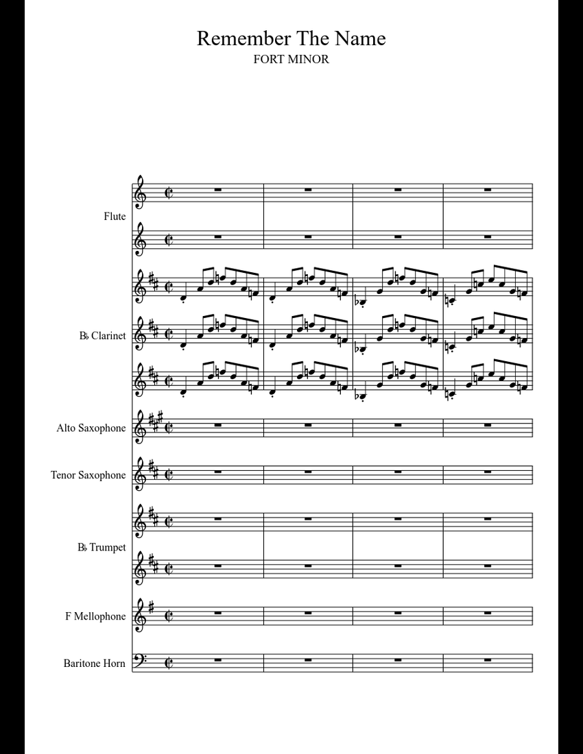 Remember the name sheet music download free in PDF or MIDI