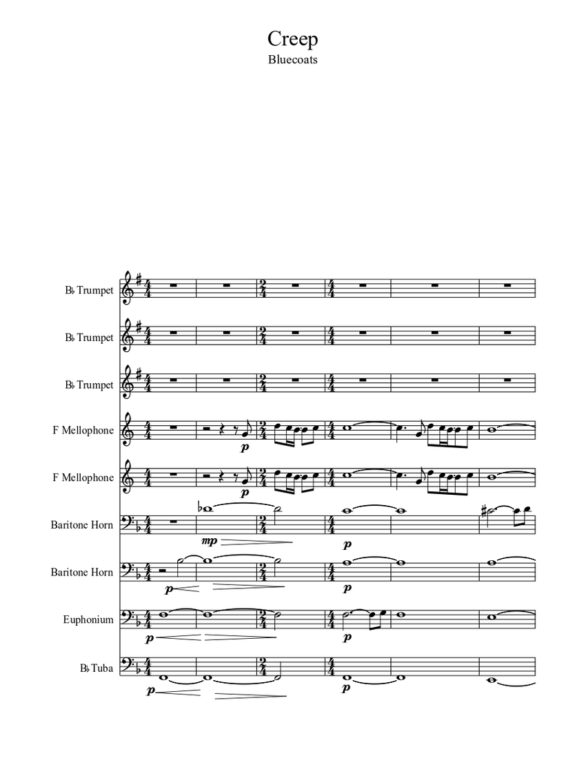 Creep Sheet music | Download free in PDF or MIDI | Musescore.com